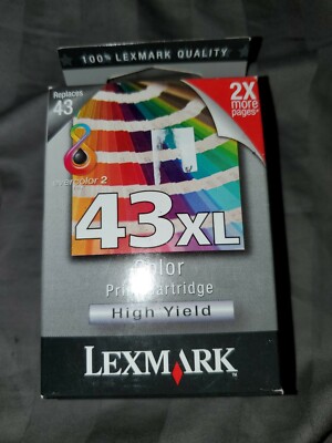 Lexmark 43XL Color High Yield Print Cartridge (D2) | eBay