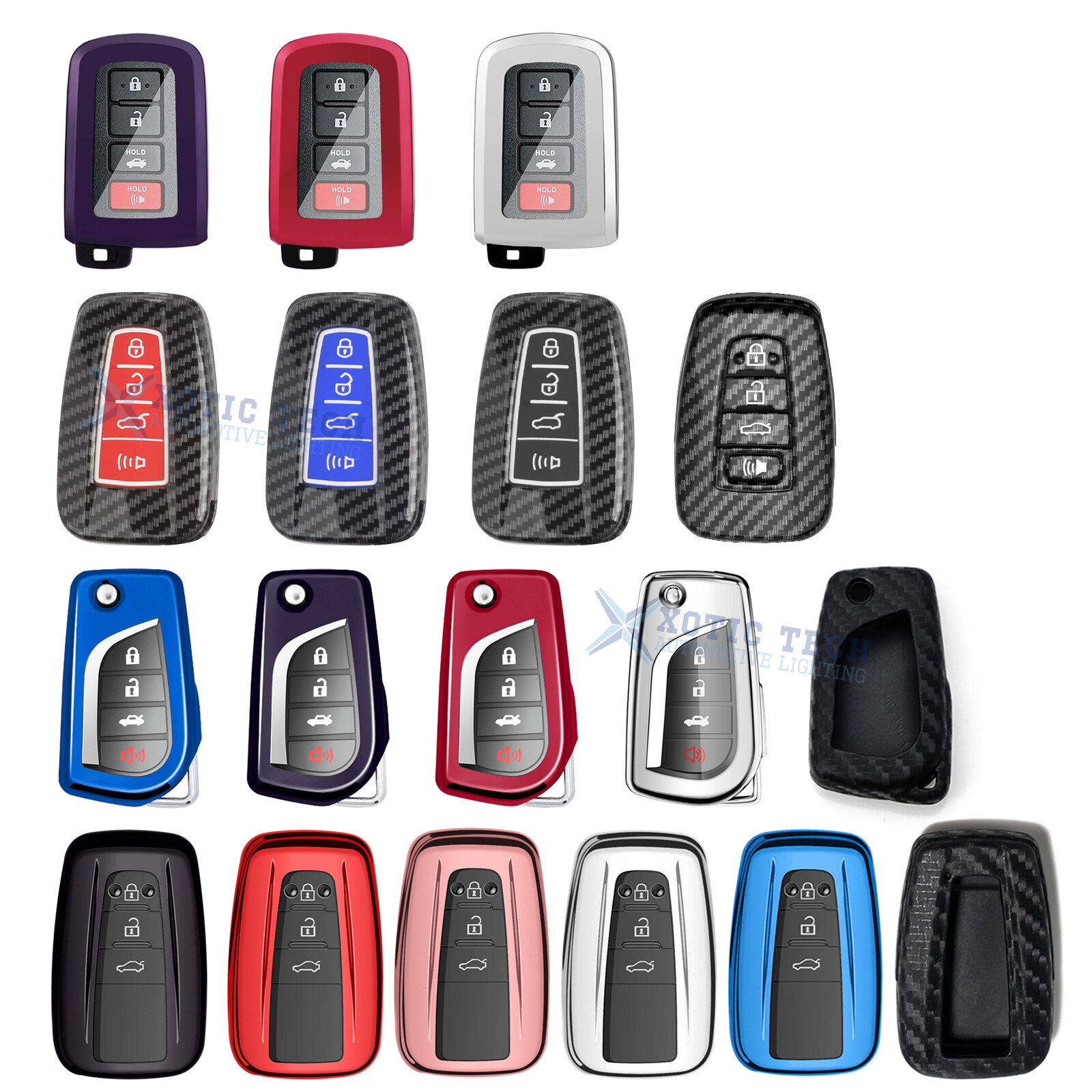 Key Fob Cover Protector Skin For Toyota Corolla Camry RAV4 Tacoma ...
