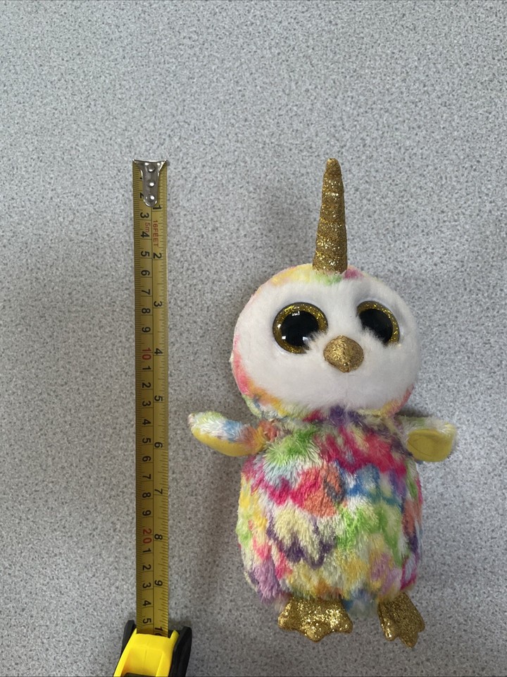 Ty Silk Enchanted Owl Unicorn Beanie Soft Toy Rainbow 2018 GC | eBay UK