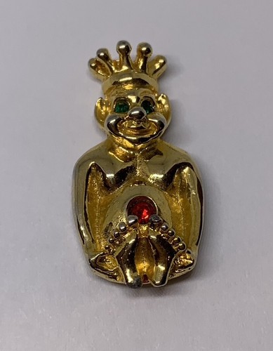Shriner Royal Order Jester ROJ Billiken Gold-Tone 3-D Red Gem Large Pin ...