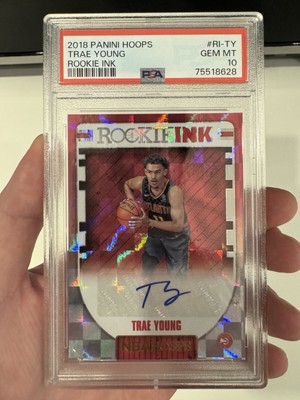 2018-19 Panini Hoops Rookie Ink Trae Young ROOKIE AUTO PSA 10 Gem Mint ...