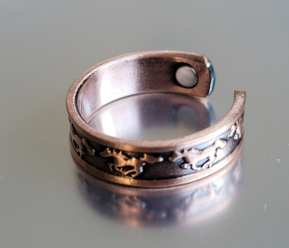 Pure Copper Magnetic Ring - Arthritis Adjustable Ring Horses | eBay