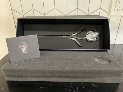 Waterford Crystal Fleurology Tulip Flower 154652 W/ Sticker & In Box 15 ...