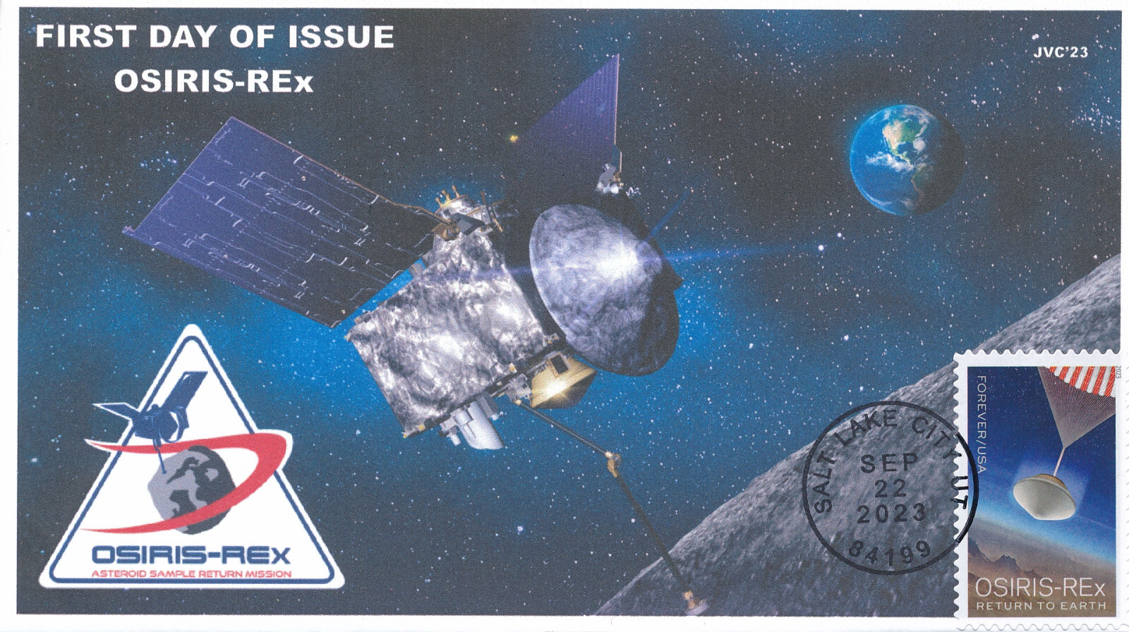 JVC CACHETS - 2023 OSIRIS-REx SPACE FIRST DAY COVER FDC L.E. 20 EA ...