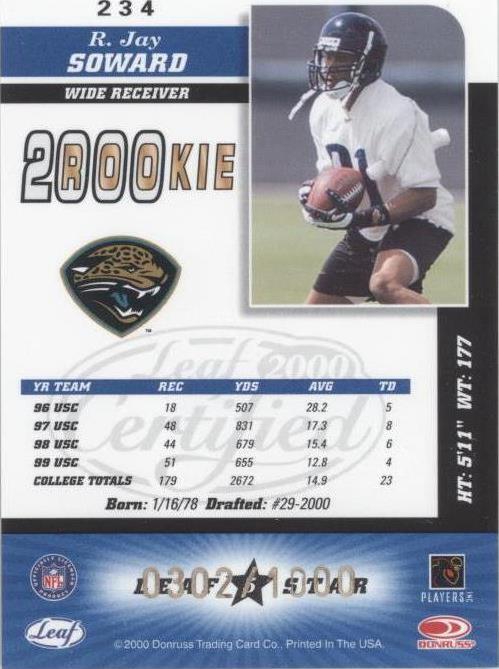 2000 Leaf Certified R. Jay Soward #234 for sale | eBay