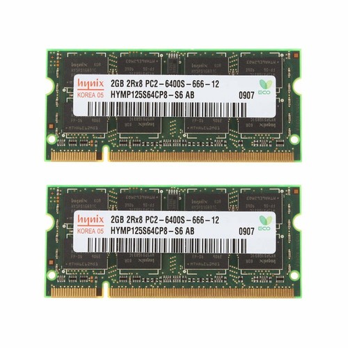 4GB Kit (2x 2GB) For Dell Notebook DDR2 PC2-6400S 800MHz Laptop RAM ...