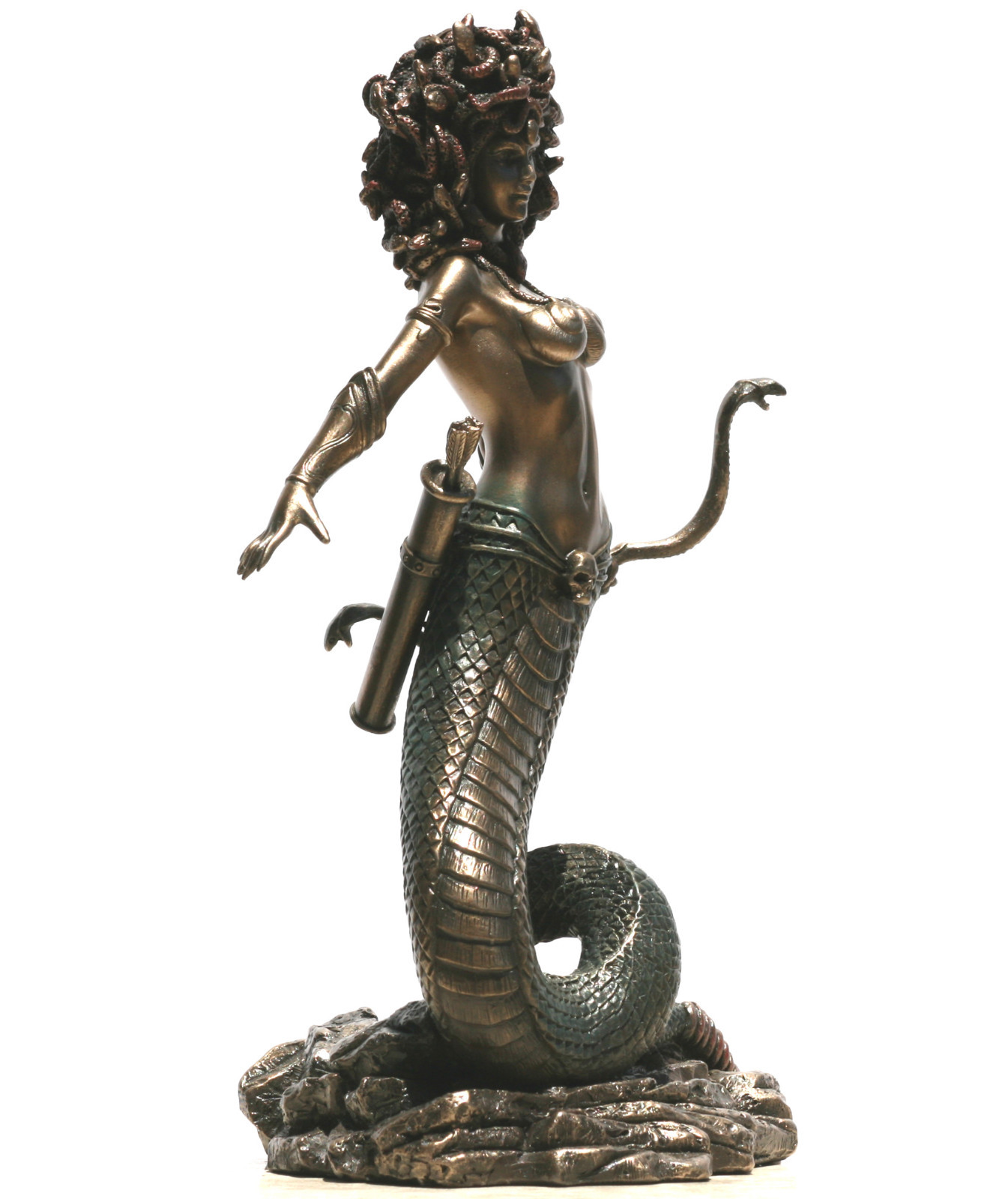 Medusa Gorgon Statue Nude Female Snakes Sculpture Figure Bronze Finish ...