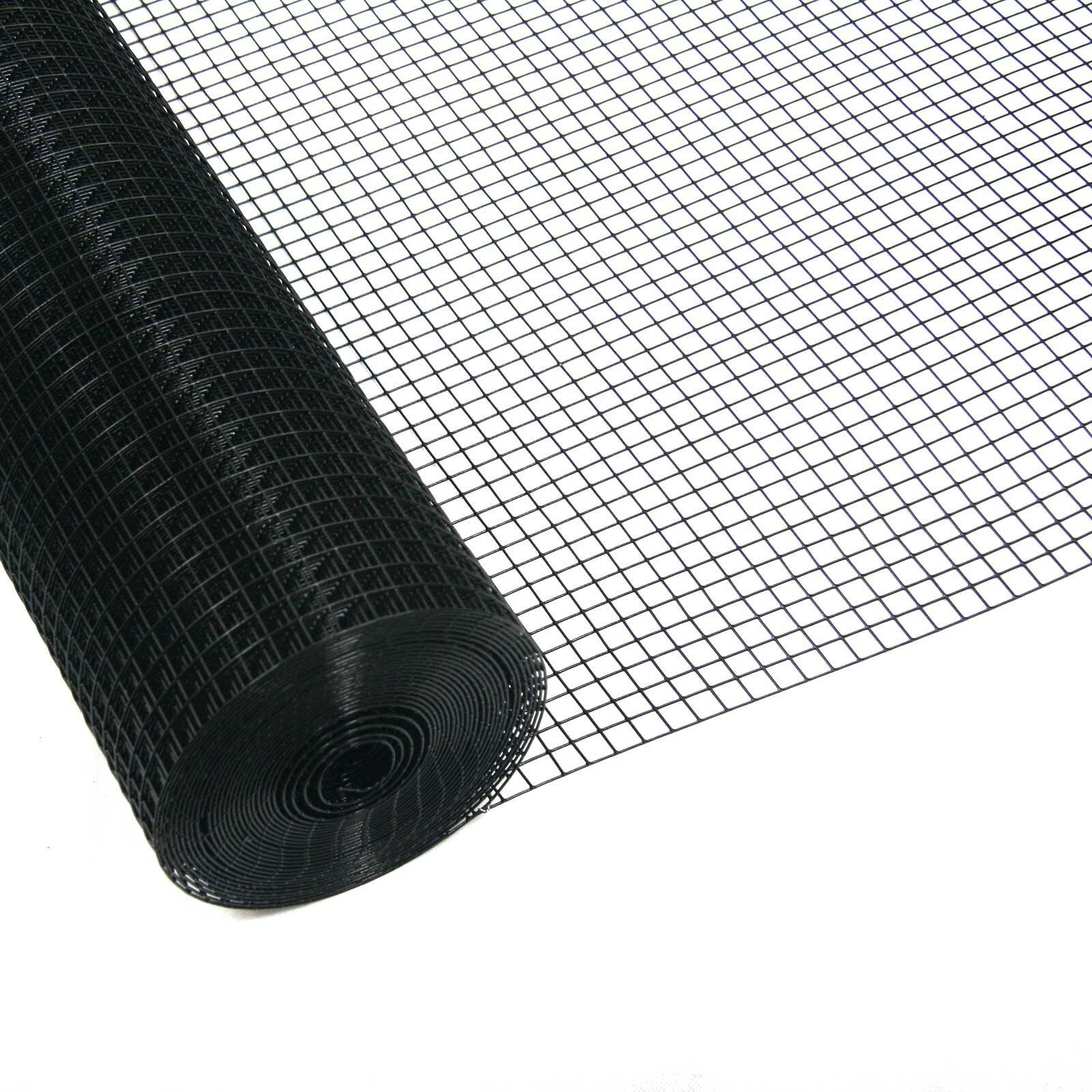 Vermin Mesh 5m x 990mm 6x6mm Black Welded Wire Mouse Snake Galvanised ...