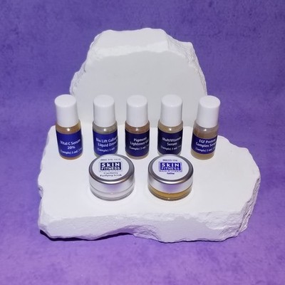 Skin Fitness- Sample/Trial/Tester Bundle Lot- Facial/Face Creams/Scrubs ...