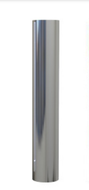 TIECO BRAND Chrome exhaust stack " Value range" straight cut 48" x 5 ...