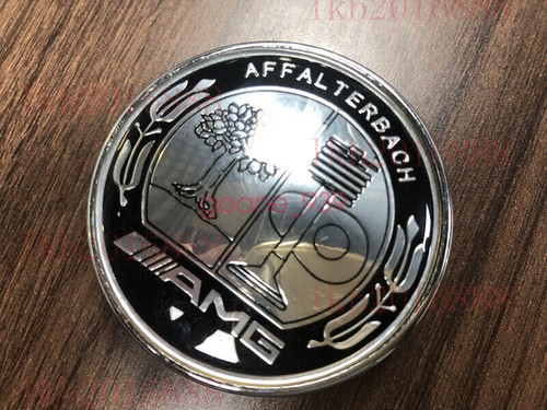 57mm Affalterbach Front AMG Emblem Color Apple Tree Flat Hood Badge For ...