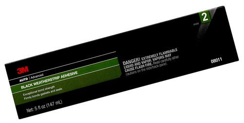 3M Black Weatherstrip Adhesive, 08011, 5 fl oz 5 oz. retail packaging ...