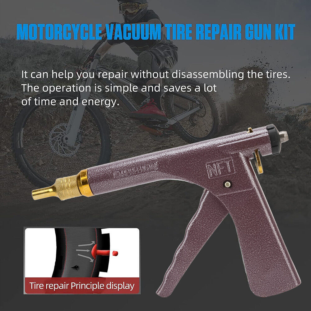 Tubeless Tire Wheel Tyre Repair Kit Mushroom Plugs Vacuum Gun Nozzle ...