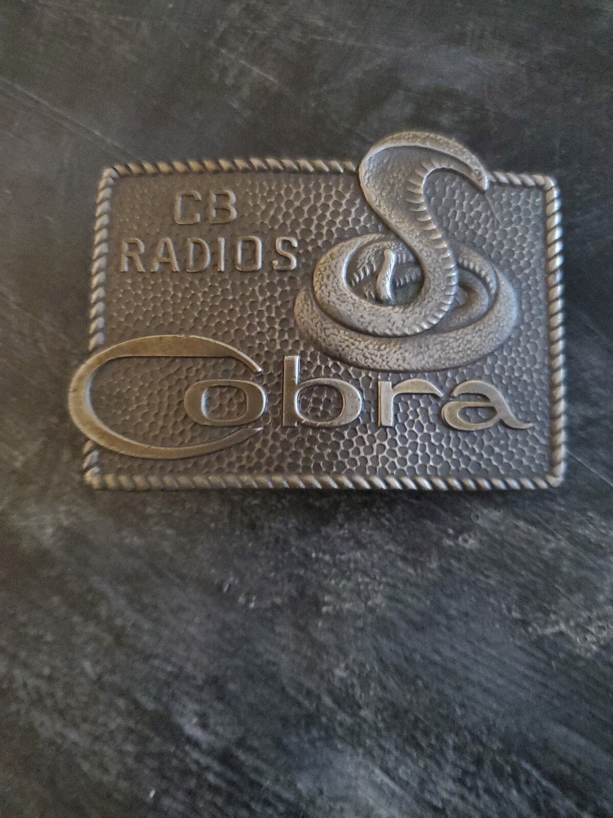 Vintage 1970s COBRA CB RADIOS cast metal belt buckle.… - Gem