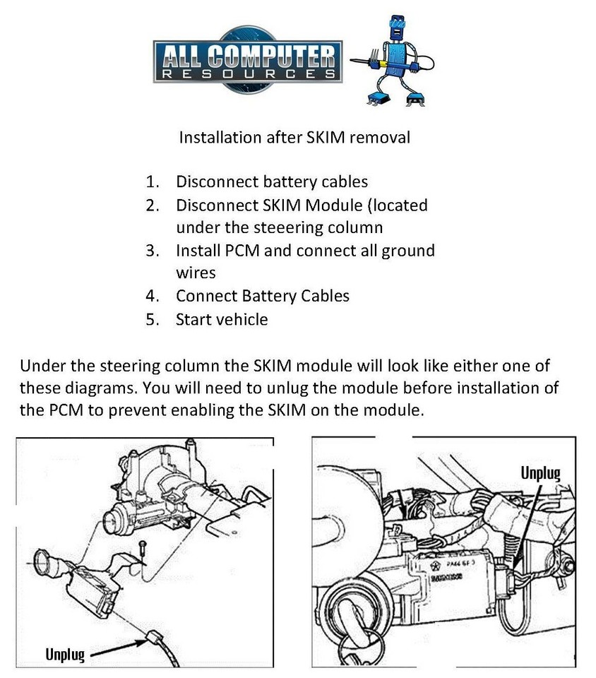 Dodge Jeep Chrysler Security Removal SKIM Delete Service ECU PCM ECM | eBay