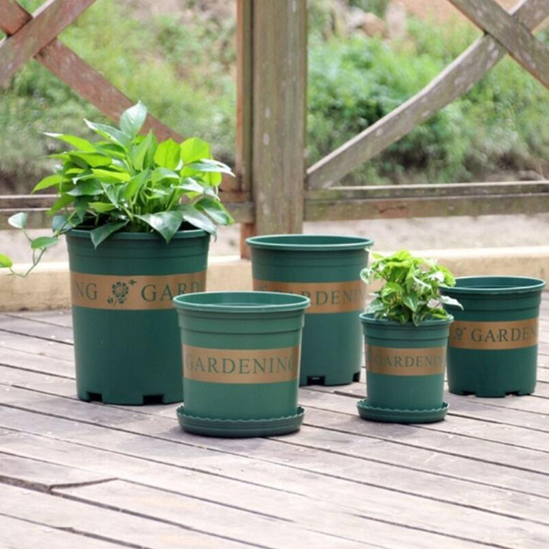 Durable Plastic Gallon Flower Pot Vegetable Plant Garden Nursery ...