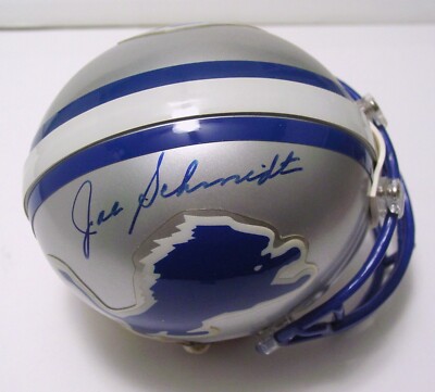 JOE SCHMIDT Signed/Autographed DETROIT LIONS TB Mini Helmet w/COA | eBay