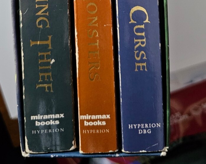 Percy Jackson books 1-3 box set - Rick Riordan Original Miramax ...