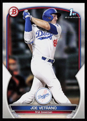 2023 Bowman Draft Joe Vetrano #BD-91 BASEBALL Los Angeles Dodgers 1st ...