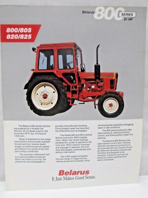 Belarus 800 Series Tractors 81 HP 805 820 825 Brochure Specifications ...