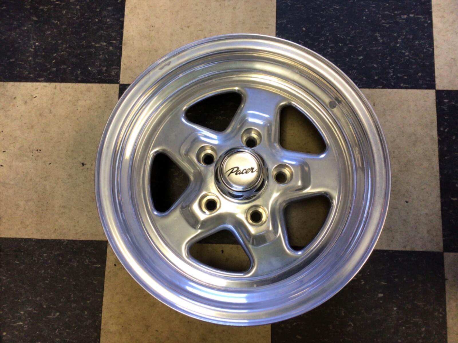 Pacer 221P 521P Dragstar 15x7 5x5" +0mm Polished Wheel Rim 15" Inch NOS ...
