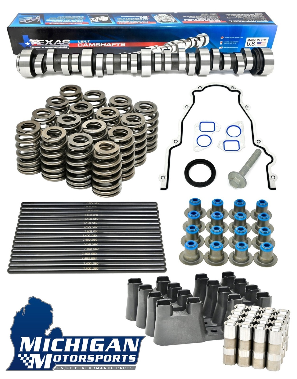 Texas Speed TSP Chopacabra LS Camshaft Kit with Delphi Lifters 4.8 5.3L ...