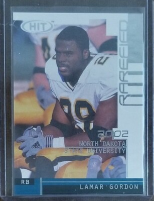2002 SAGE HIT Rarefied Silver #R36 Lamar Gordon North Dakota State ...