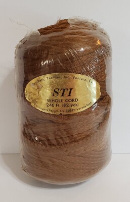 STI Braided Brown Polypropylene Vintage Macrame Craft Cord 82 yds New ...