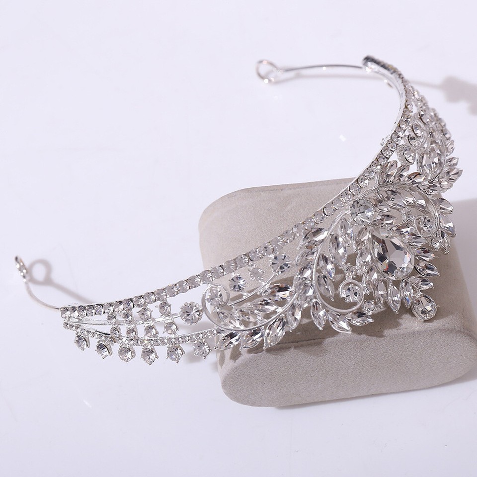 5cm Tall Crystal Large Wedding Queen Princess Prom Tiara Crown For ...