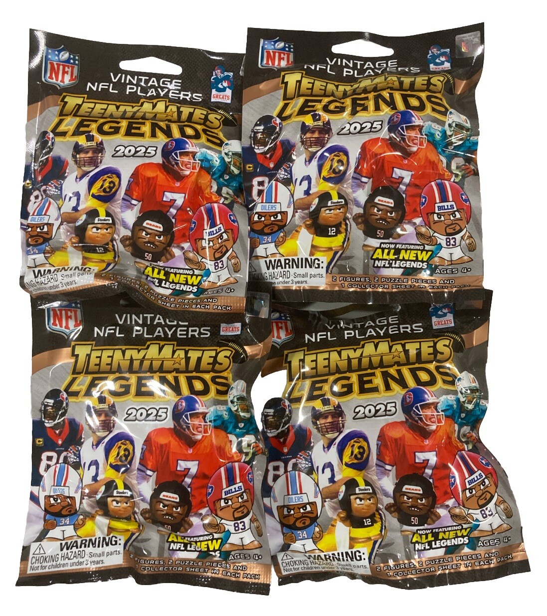 2024-25 NFL TeenyMates Legends Series 3 Lot of 4 Blind Factory Sealed ...