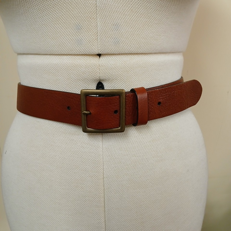 Volpi Concerie Leather Belt Size 30-34 Inch Waist Brown Brass Buckle ...