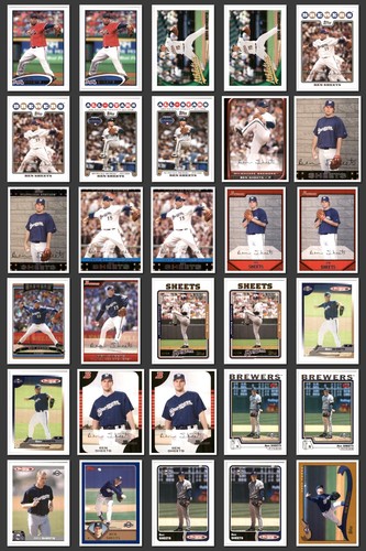 Lot of (33) Ben Sheets Cards Brwers Athletics Braves RC Rookie ...