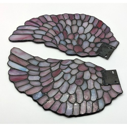 Stained Leaded Glass Pink Angel Wings Lamp Shades Replacement or ...