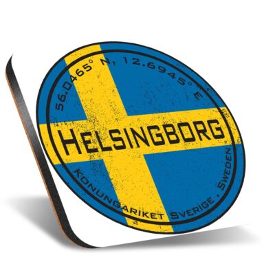 1x Square Coaster 12cm Helsingborg Sweden Flag #60930 | eBay UK