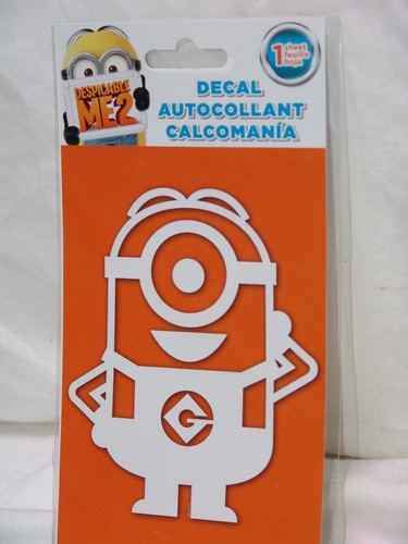 Despicable me 2 Minion Minions Decal Car NEW Mint Package Stuart ...