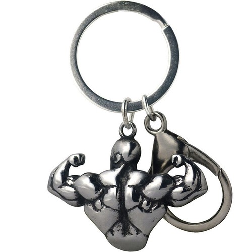 New Gym Strongman Keychain Key Fob Metal Alloy Ring for Strong Man ...
