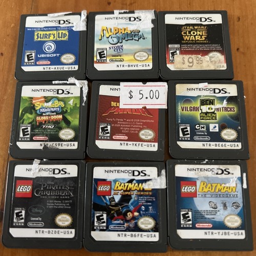 Nintendo DS 3DS Game Lot Bundle Surfs Up, Star Wars, Lego Batman ...