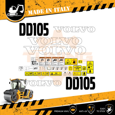 Stickers Decals Work Vehicle Volvo DD105 | eBay UK