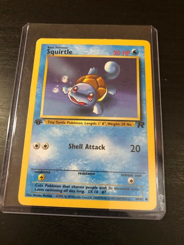 Squirtle First Edition Pokemon Card Team Rocket 68/82 WOTC Near Mint | eBay