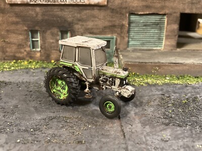 1992 FORD 5610 TRACTOR Rusty Weathered Custom 1/64 Diecast Barn Find ...