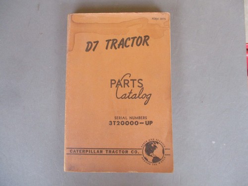 BOOK: Vtg 1955 Caterpillar D7 Tractor Factory PARTS CATALOG | eBay