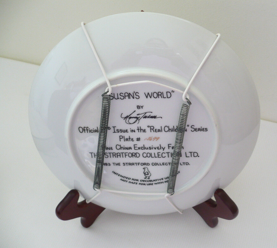 1983 The Stratford Collection Susan's World Collector's Plate w/COA ...