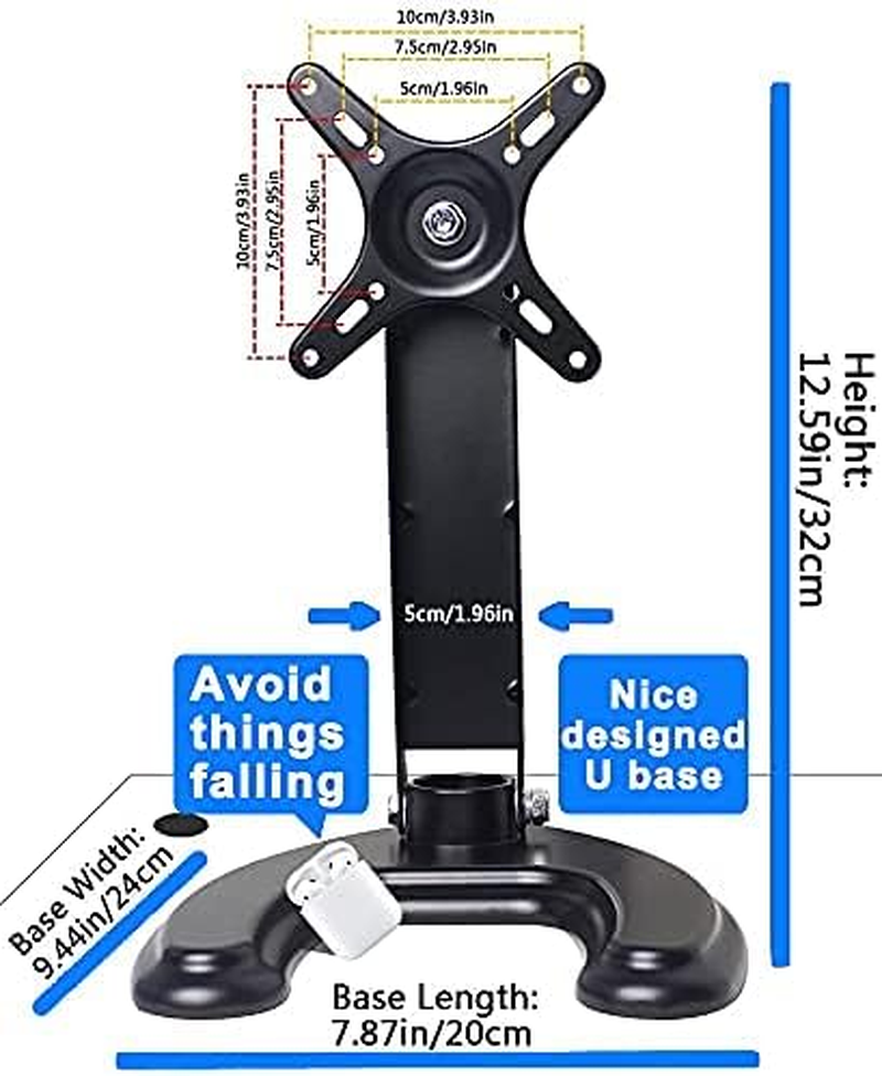 Computer Monitor Mount Stand, Universal Small TV Stand,14-27In Table ...