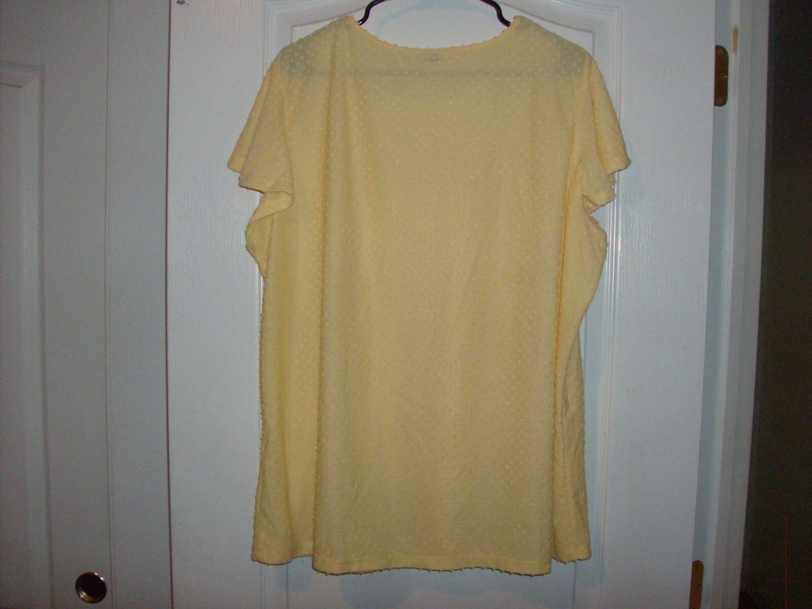 Avon- Studio 1886 Yellow Raised Polka Dot Short Sleeved Women's Top ...
