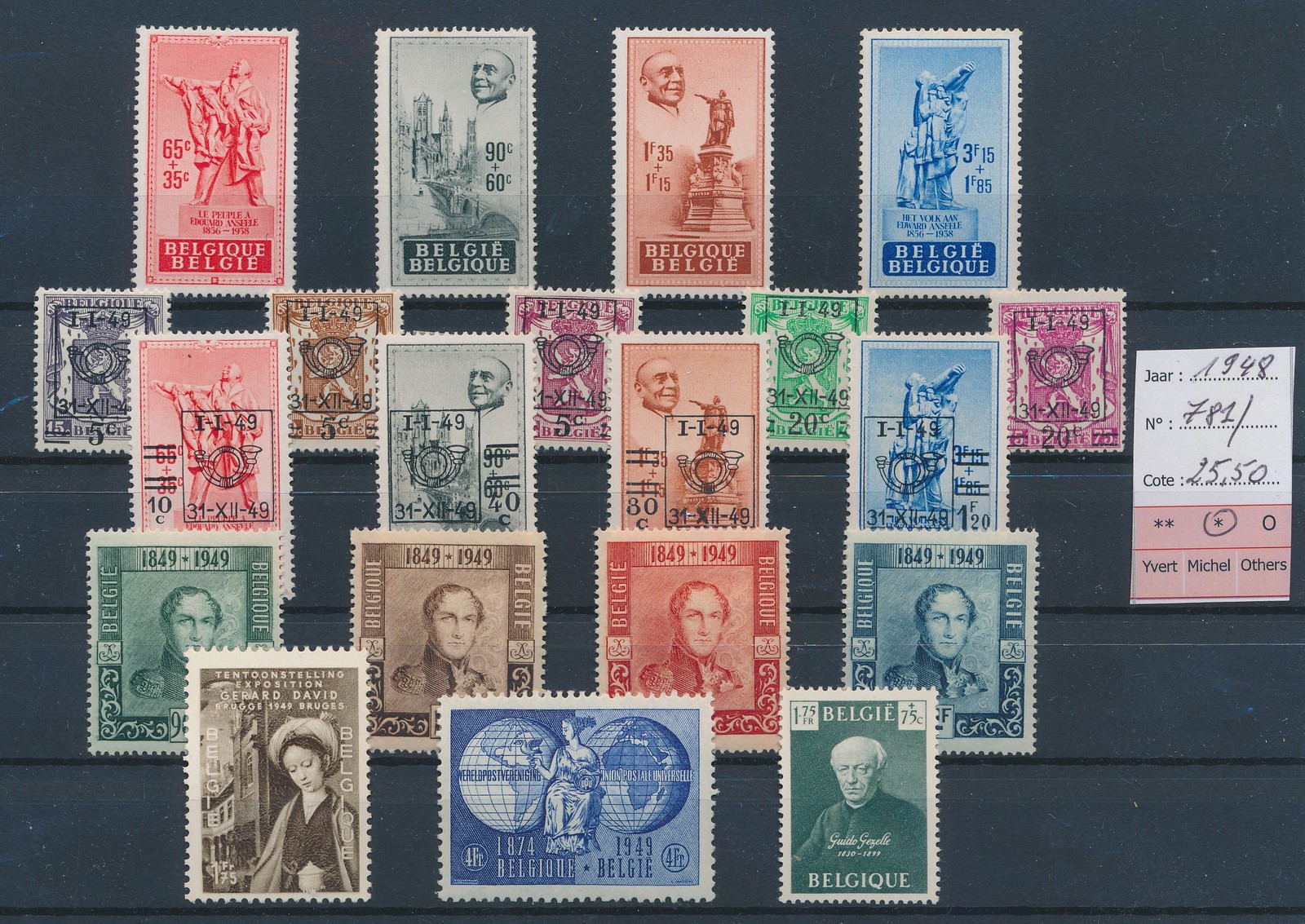 LS71020 Belgium 1948 selection of nice stamps fine lot MH cv 25,5 EUR ...