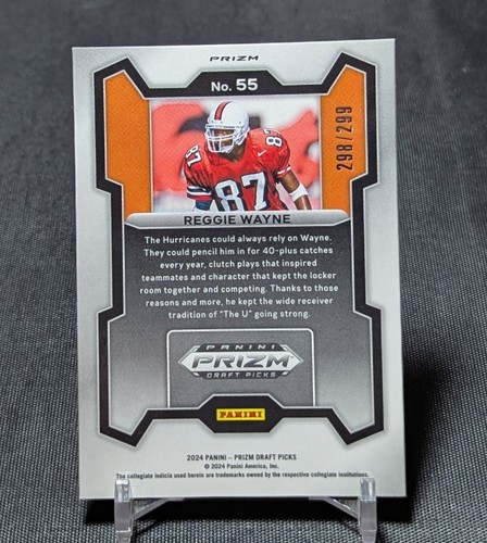 2024 Panini Prizm Draft Picks - Reggie Wayne #55 Red Prizm /299 for ...