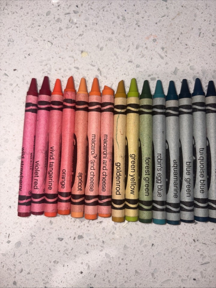 28 Used Different Vintage Crayola Crayons Binney & Smith Rare Hard To ...