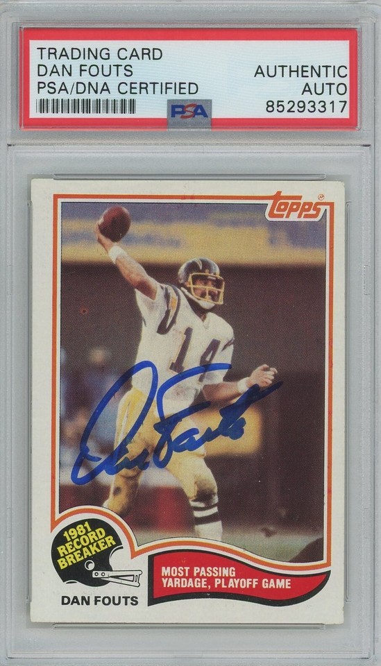 Dan Fouts 1982 Topps Chargers HOF PSA/DNA Signed Auto Autographed | eBay