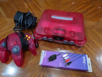 Nintendo 64 N64 Funtastic Watermelon Red VGC Console w/OEM Controller ...