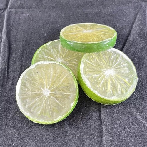 Vintage Realistic Rubber Faux Lime Slices Fruit Set of 4 Plastic | eBay